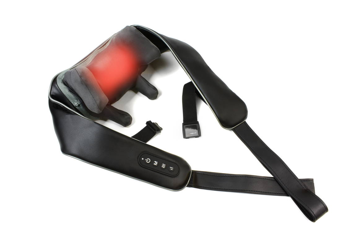 Zyllion Rechargeable 4D Shiatsu Neck and Shoulder Massager with Heat