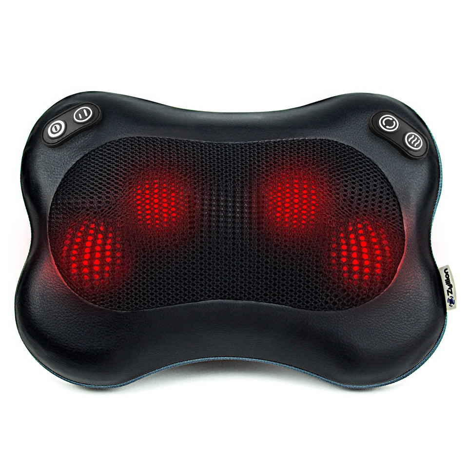 Zyllion Shiatsu Back and Neck Massager Pillow with Heat and Custom ...